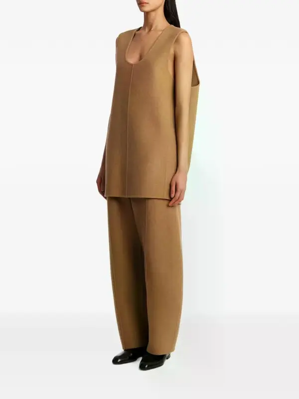 Khaite Sleeveless Wool Dress - Neutrals