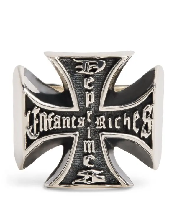 Enfants Riches DéPriméS Cross Ring - Silver | Editorialist