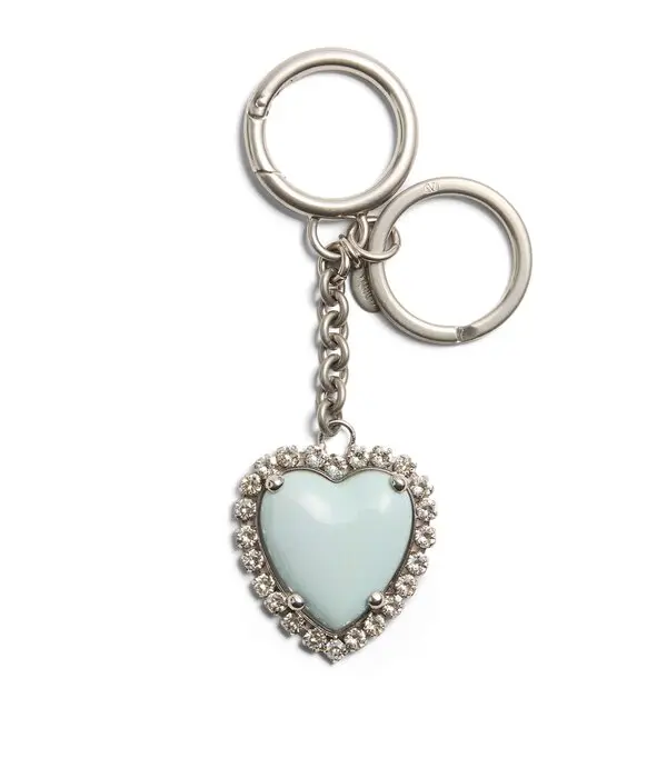 Valentino Garavani Coeur Hyperbole Keyring - Blue