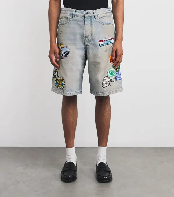 Amiri Station Patch Denim Shorts