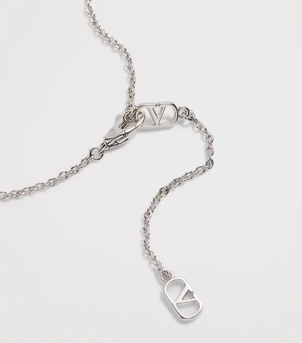 Valentino Garavani Ovalette Vlogo Pendant Necklace