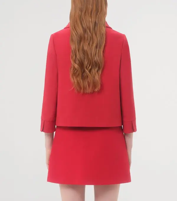 Valentino Garavani Wool-silk Embellished Jacket - Red