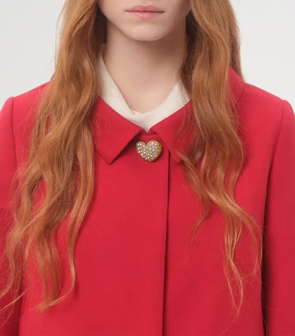 Valentino Garavani Wool-silk Embellished Jacket - Red
