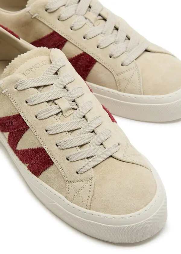 Moncler Monaco Suede Sneakers - White