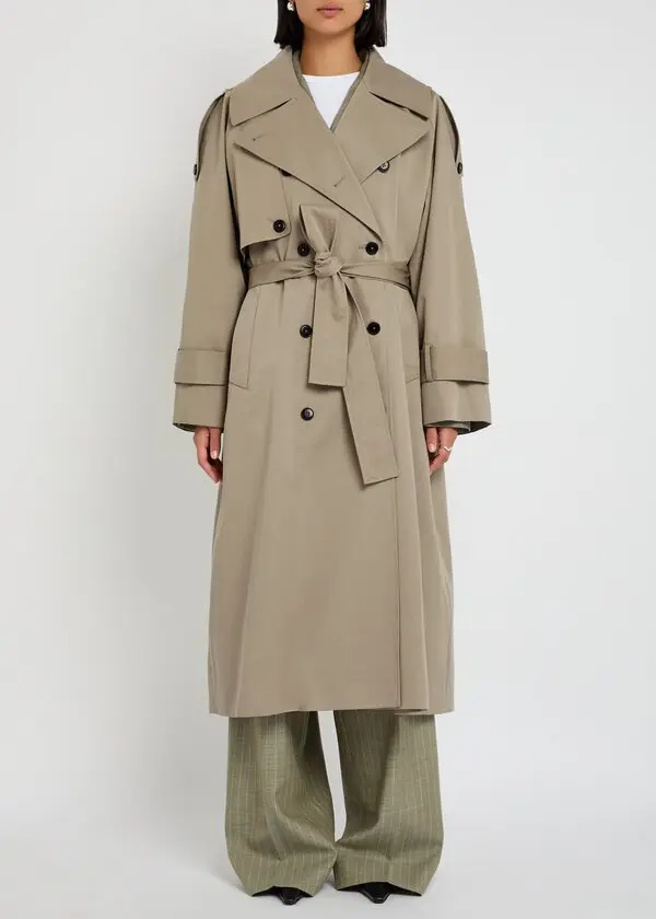 SKALL STUDIO Mahsa Belted Organic Cotton Trench Coat