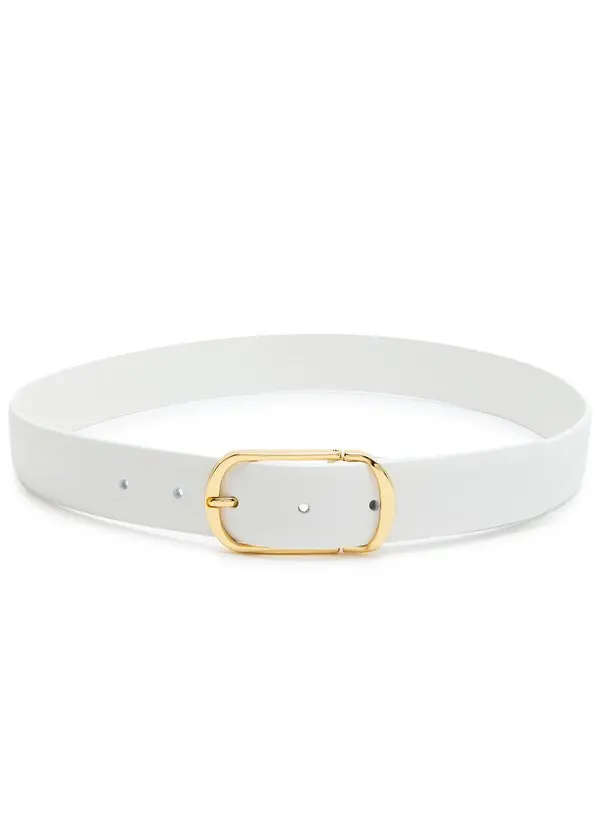 Anderson's Grained Leather Belt - White