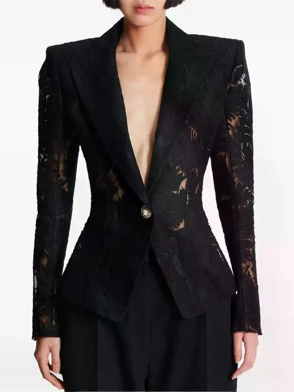 Balmain Lace Fitted Jacket