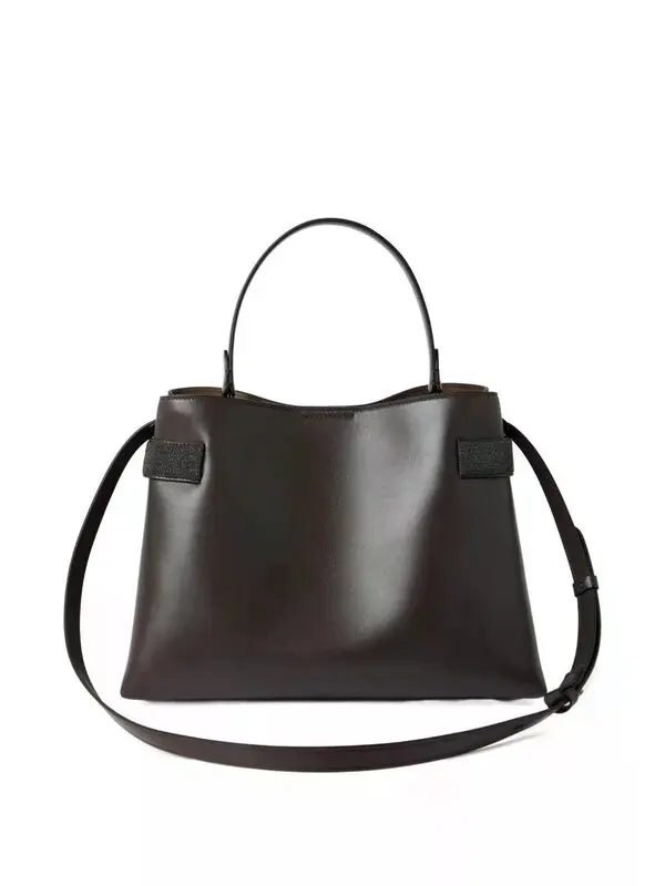 Brunello Cucinelli Essence Leather Tote - Brown