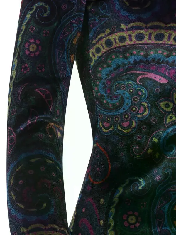 Etro Paisley-print Velvet T-shirt - Black