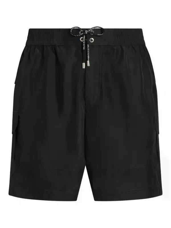 Dolce & Gabbana Cargo-pocket Swim Shorts - Black
