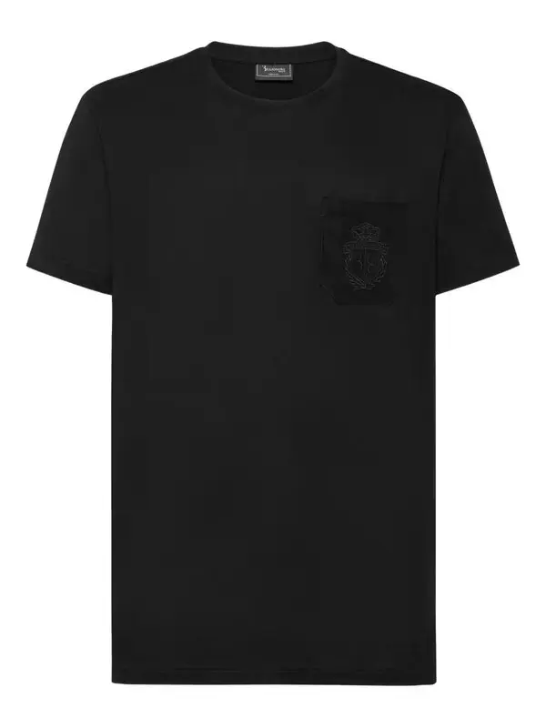 BILLIONAIRE Crest Round-neck T-shirt - Black