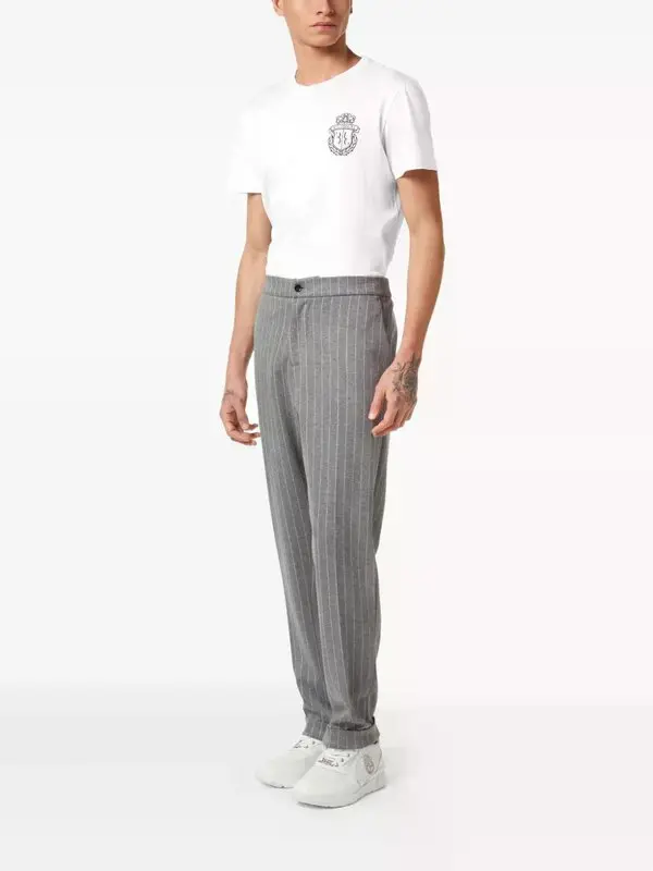 BILLIONAIRE Pinstripe-pattern Trousers - Grey