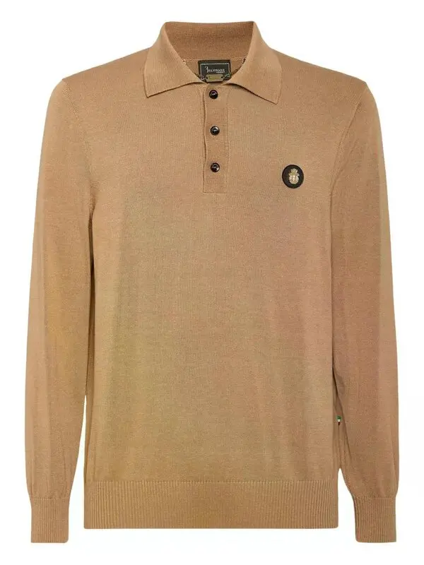 BILLIONAIRE Logo-appliqué Polo Shirt - Neutrals