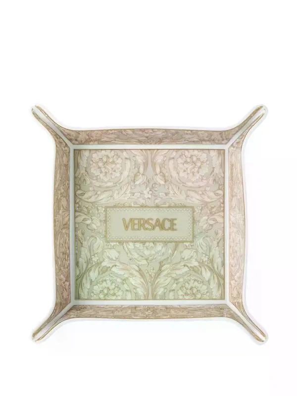 Versace Barocco-print Tray - Neutrals