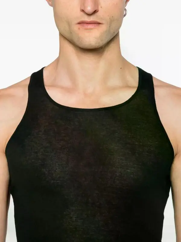 Rick Owens Basic Rib Tank Top - Black