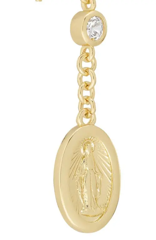 ATHRA LUXE Virgin Mary Drop Earrings