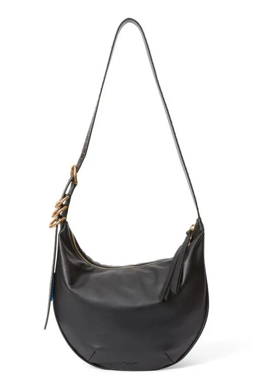 Rag & Bone Medium Mercer Leather Hobo Bag - Black