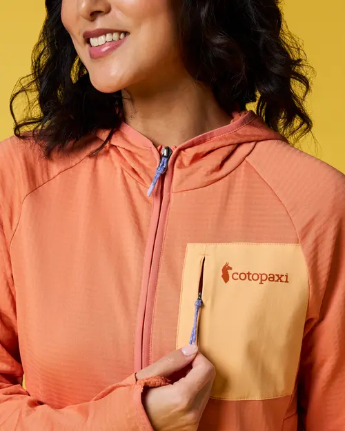COTOPAXI Otero Fleece Full-zip Hooded Jacket - Grapefruit
