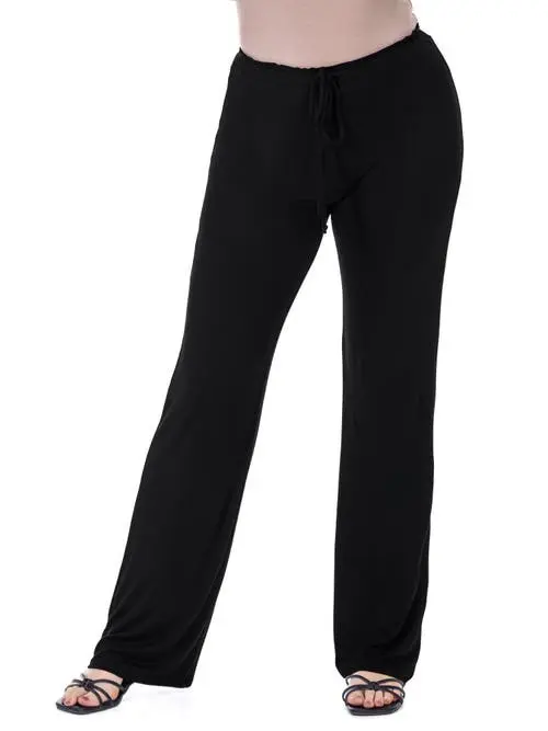 24SEVEN COMFORT APPAREL Drawstring Lounge Pants - Black