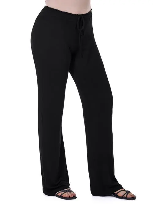 24SEVEN COMFORT APPAREL Drawstring Lounge Pants - Black