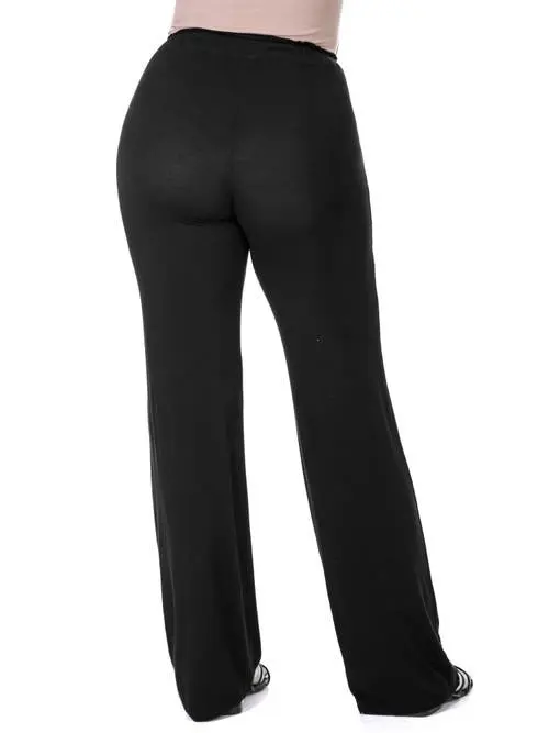 24SEVEN COMFORT APPAREL Drawstring Lounge Pants - Black