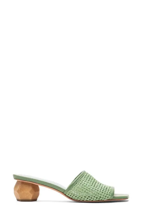 FRANCES VALENTINE Raffia Block Heel Sandal