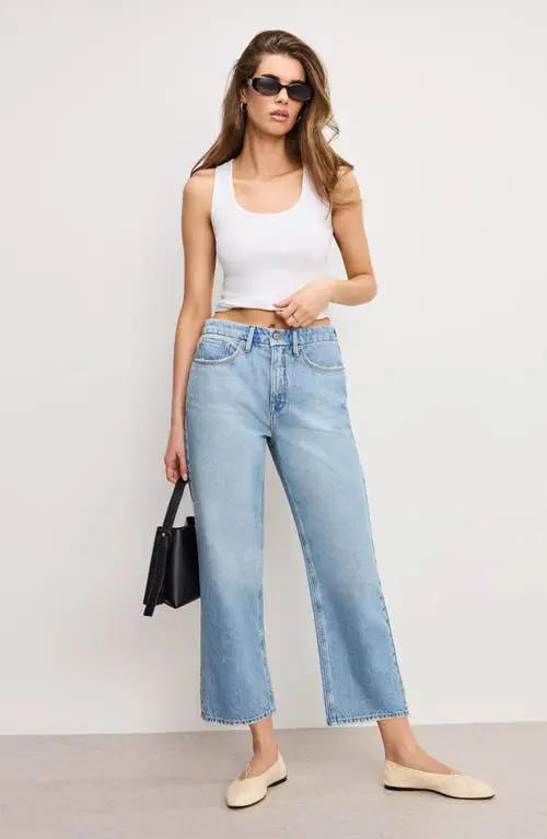 Good American Good 90s Crop Relaxed Jeans - Indigo964