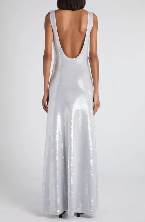Bottega Veneta Sleeveless Sequin Gown - Grey