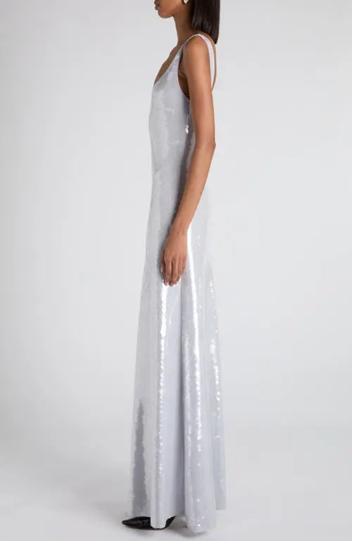 Bottega Veneta Sleeveless Sequin Gown - Grey