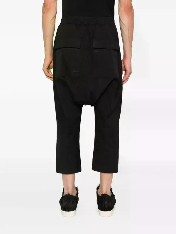 Rick Owens Drawstring Cropped Trousers - Black
