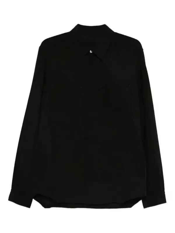 Rick Owens Wool Shirt Jacket - Black