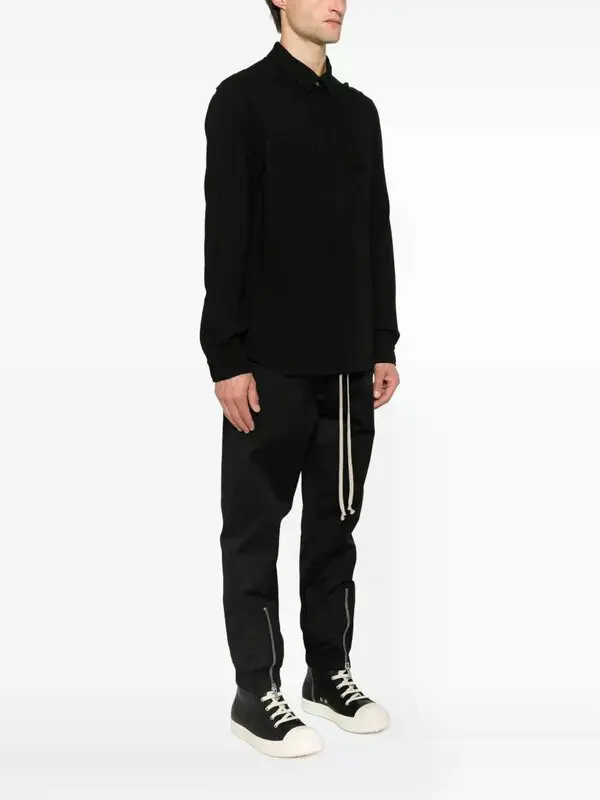 Rick Owens Wool Shirt Jacket - Black