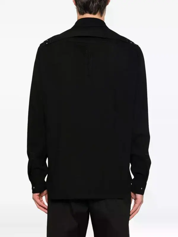 Rick Owens Wool Shirt Jacket - Black
