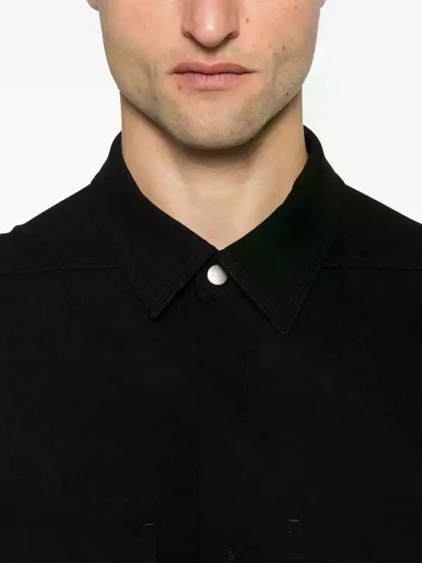 Rick Owens Wool Shirt Jacket - Black