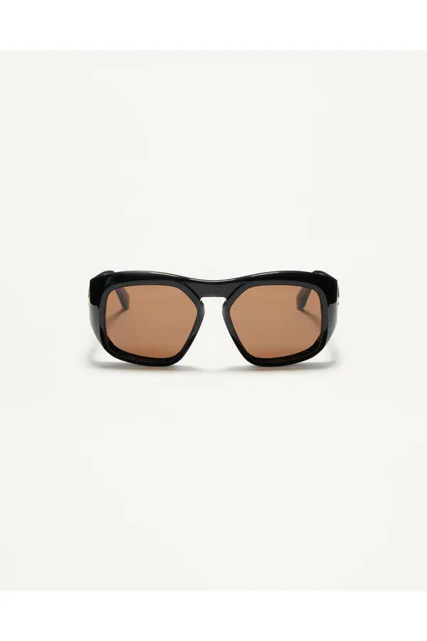 Valentino Garavani Rectangular Acetate Frame - Black