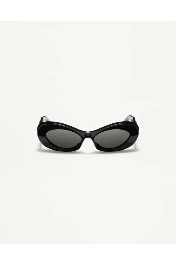 Valentino Garavani Narrow Oval Acetate Frame - Black