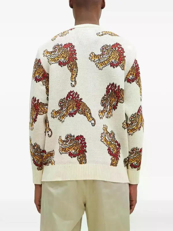 WACKO MARIA X Tim Lehi Tiger-patterned Cardigan
