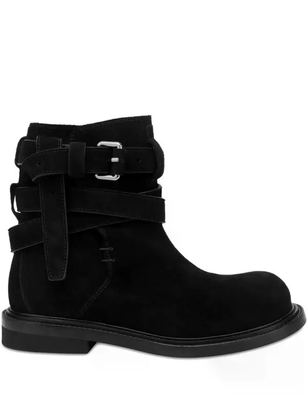 Moschino Buckle-embellished Ankle Boots