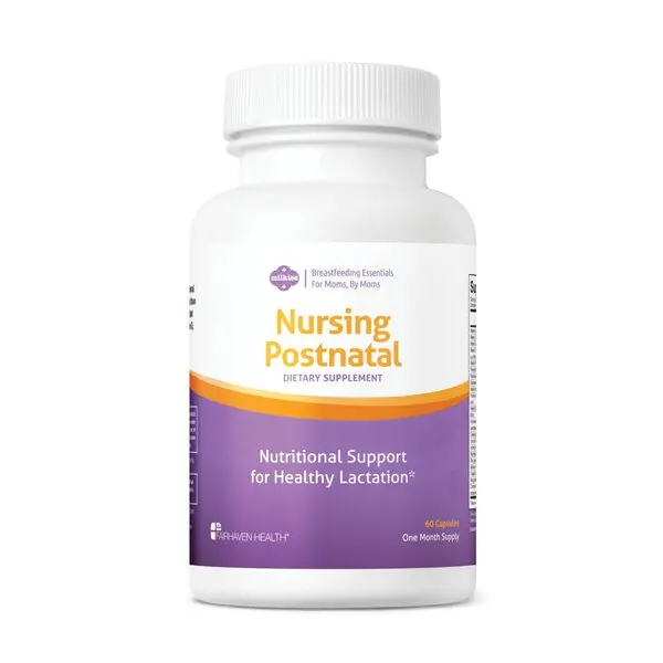 FAIRHAVEN HEALTH Milkies Nursing Postnatal Lactation Supplement & Postnatal Vitamin 60 Capsules - One-color