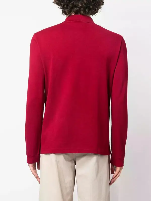 Lacoste Logo-patch Long-sleeve Cotton Polo Shirt