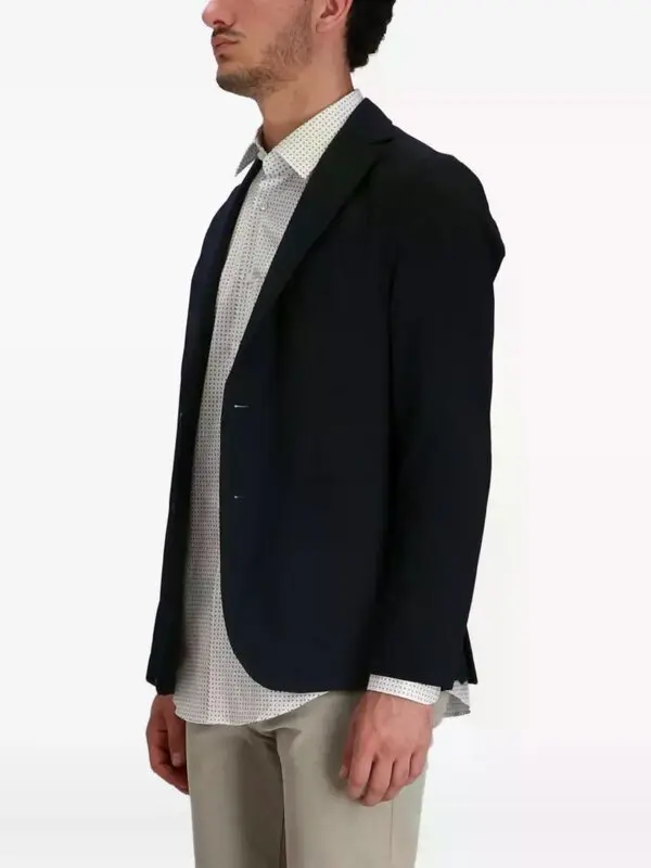 BOSS Single-breasted Patch-pocket Blazer - Blue