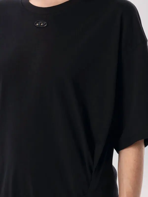DIESEL® Knotted T-shirt Dress - Black
