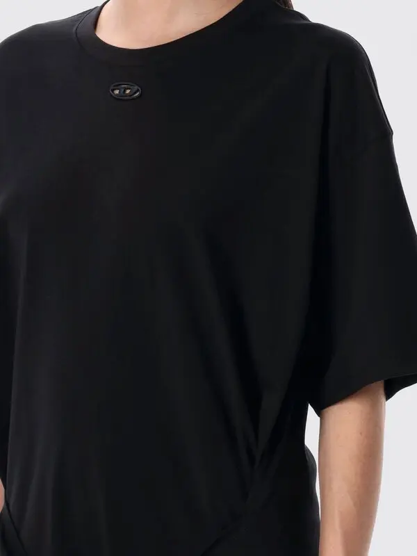 DIESEL® Knotted T-shirt Dress - Black