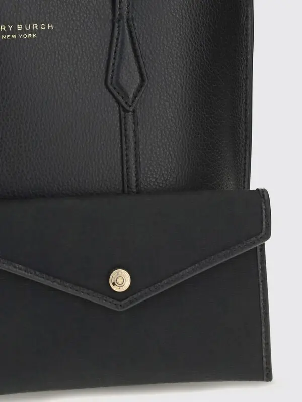 Tory Burch Perry Mini Grained Leather Handbag With Removable Pouch - Black