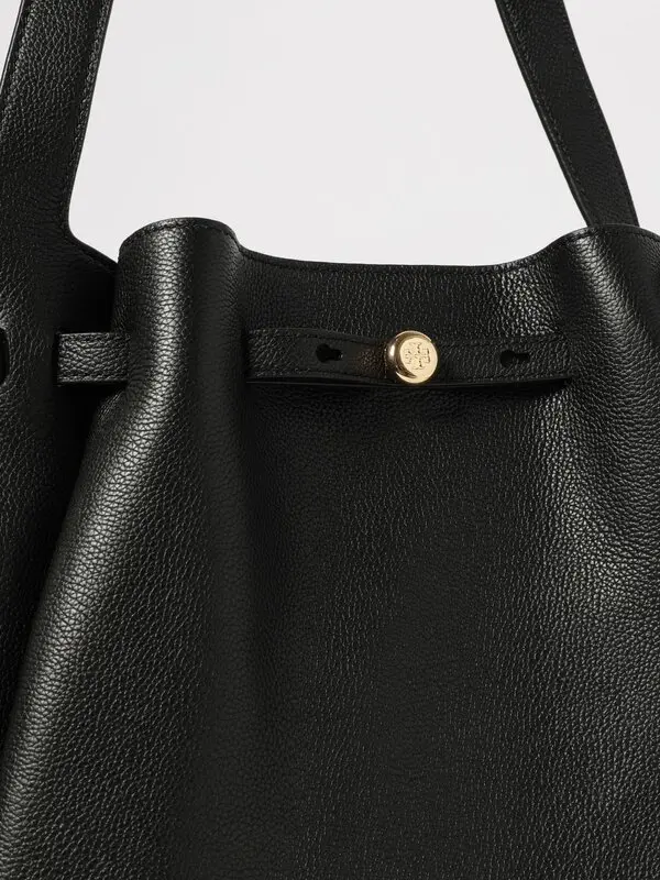 Tory Burch Romy Grained Leather Shoulder Bag - Black
