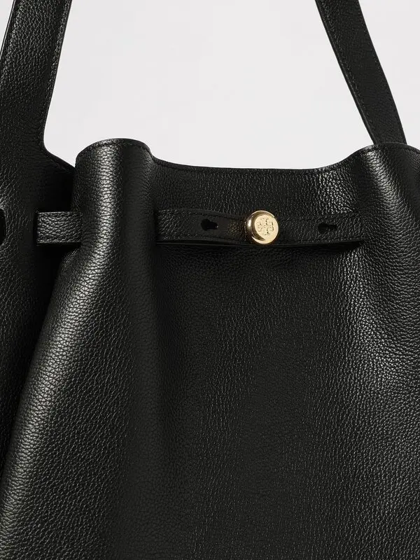 Tory Burch Romy Grained Leather Shoulder Bag - Black