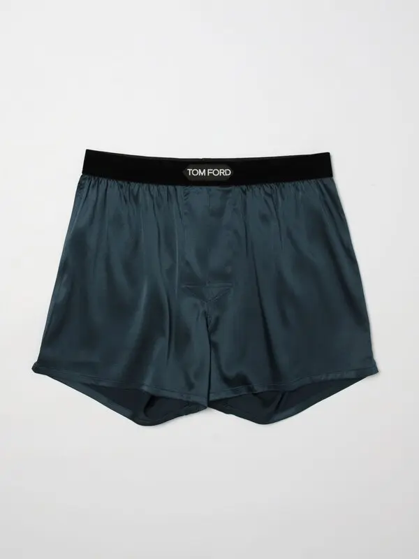 TOM FORD Silk Satin Boxers - Blue