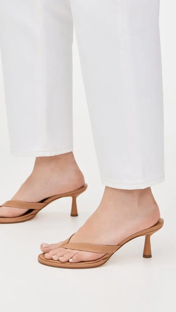 AeydĒ Daphne Nappa Leather Sandals - Hazelnut