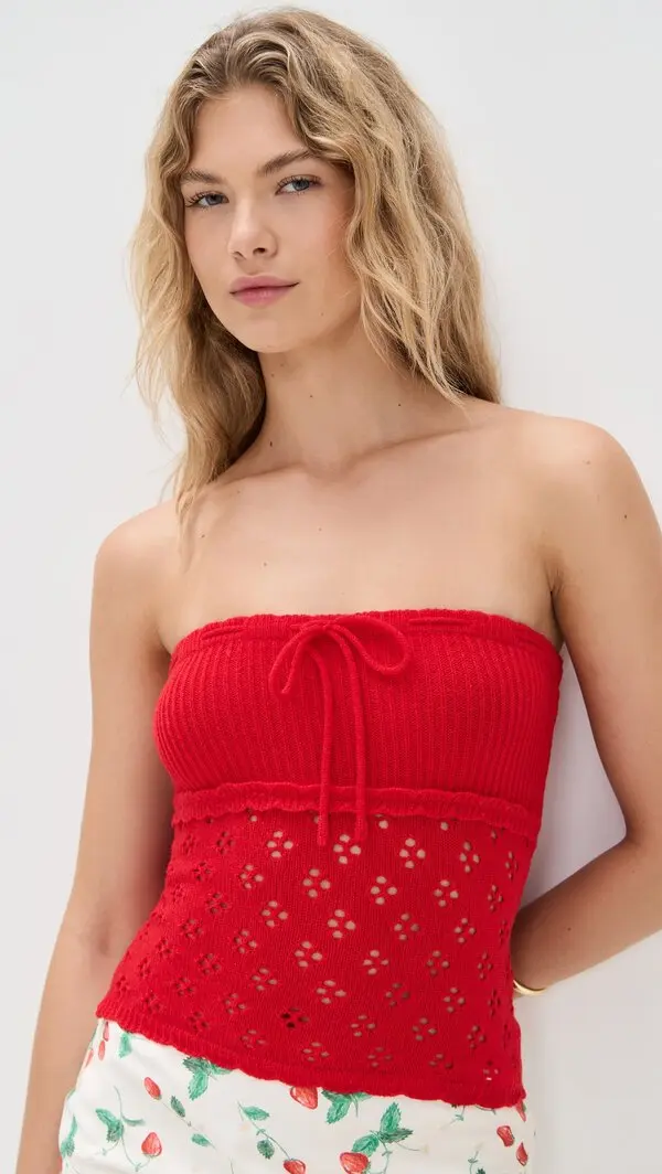 BAILEY ROSE Strapless Knit Top