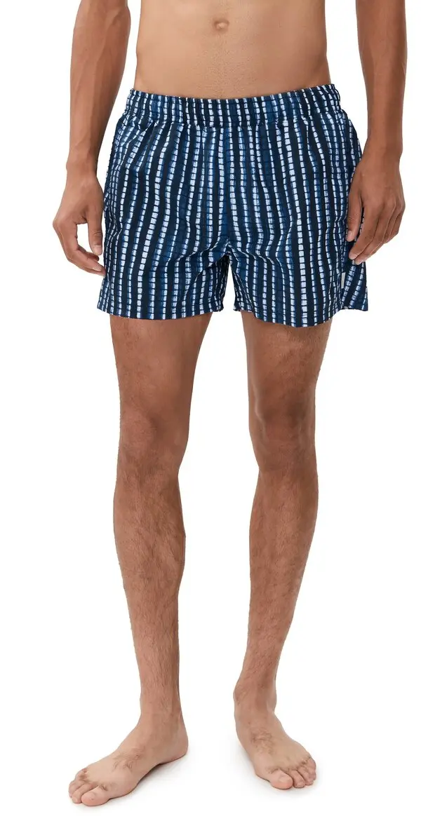 AUTO-REPLY Printed Sebastian Swim Trunks - Lapis/bright Blue